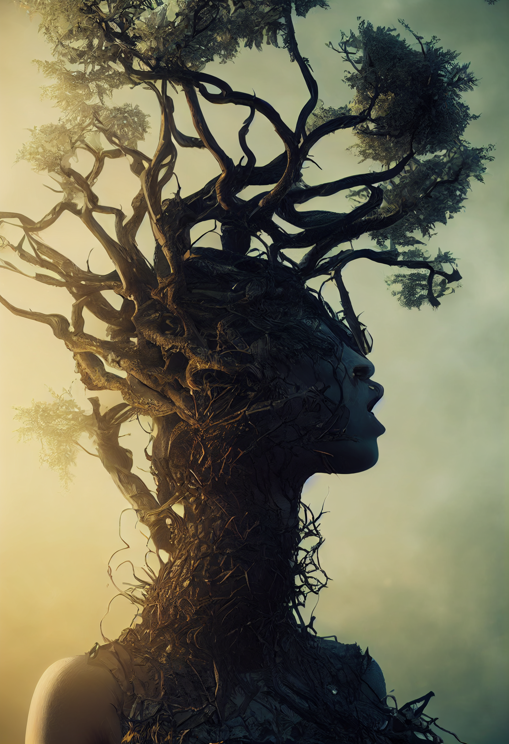 AI “ART” | Shadow and Song by Epicene Blue